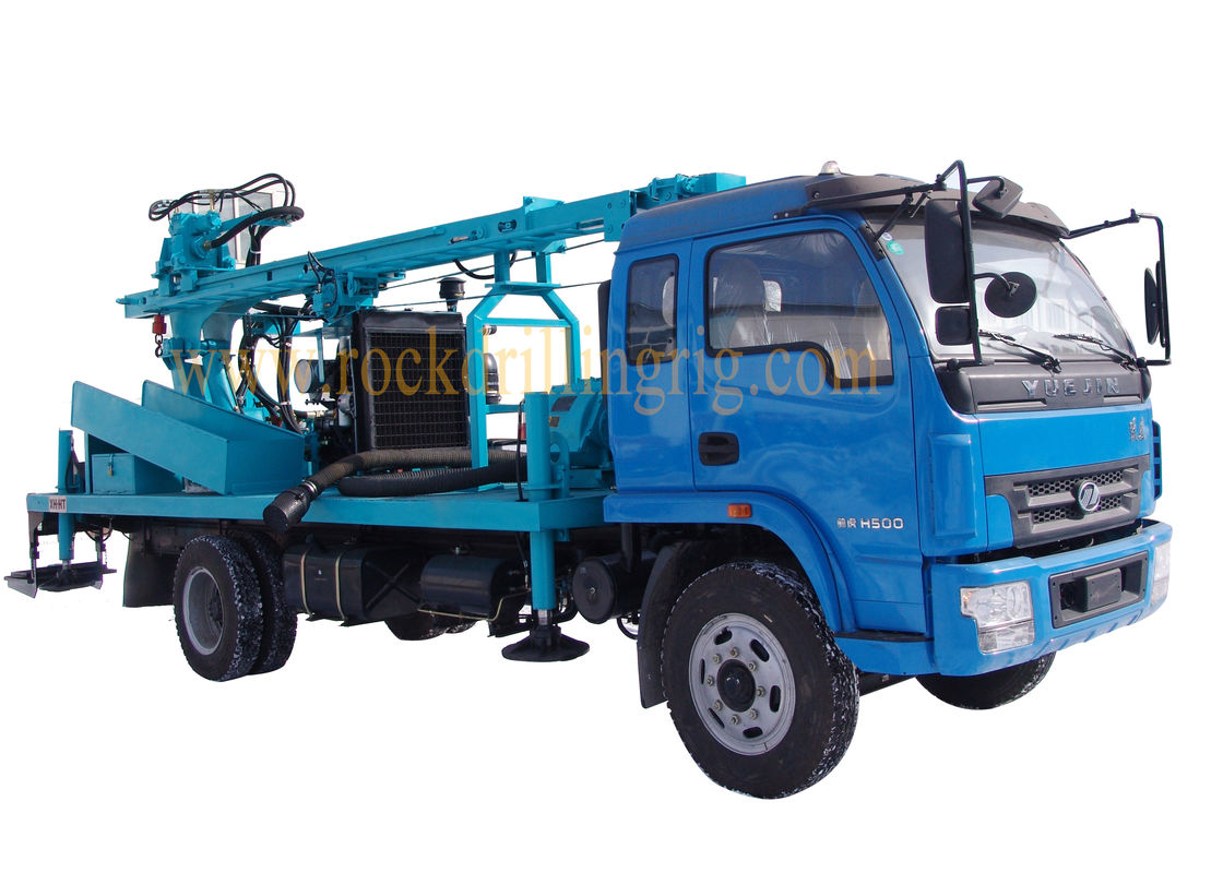 Truck mounted 210m Hole Depth Hydraulic Borehole Drilling Machine Water ...