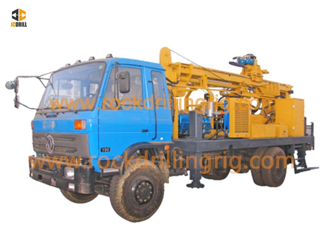 Mobile Borehole Drilling Machine 4 X 4 Truck Mounted Rig 200m Drilling ...