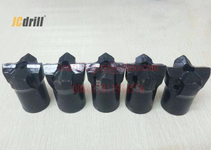 Industrial Tapered Chisel Rock Drill Head / Hard Rock Button Drill Bits ...