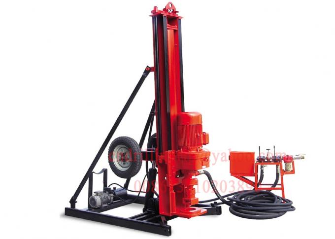 Pneumatic Powered Rock Drilling Rig , Mobile Down The Hole DTH Drilling ...