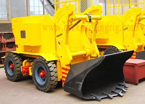 Underground Mining Wheeled Rock Loader Electric Type Compact Structure