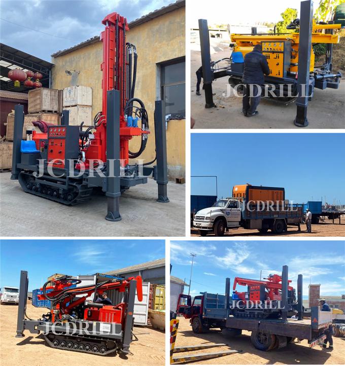 Dth 200m Hydraulic Track Mounted Drill Rig With Mud Pump